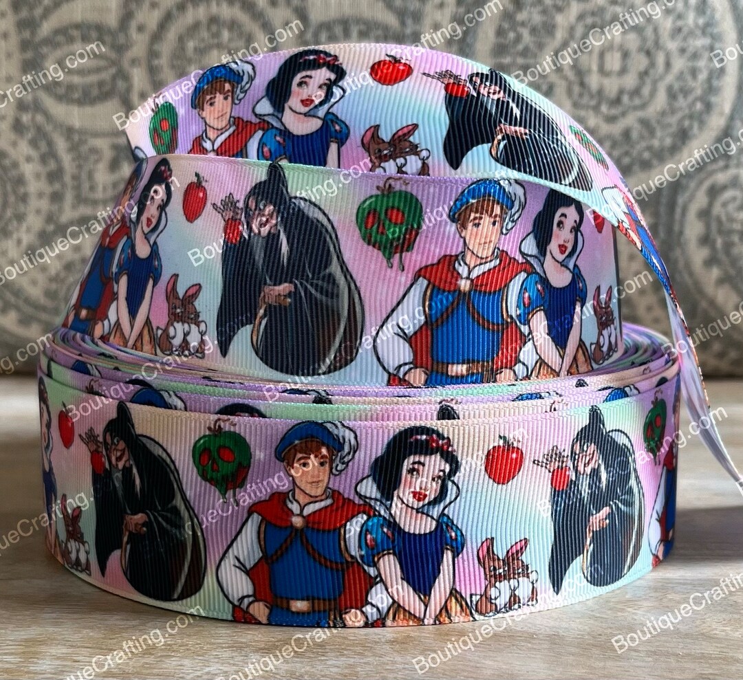 Disney Snow White Ribbon High Quality Grosgrain Ribbon by the Yard 1 ...