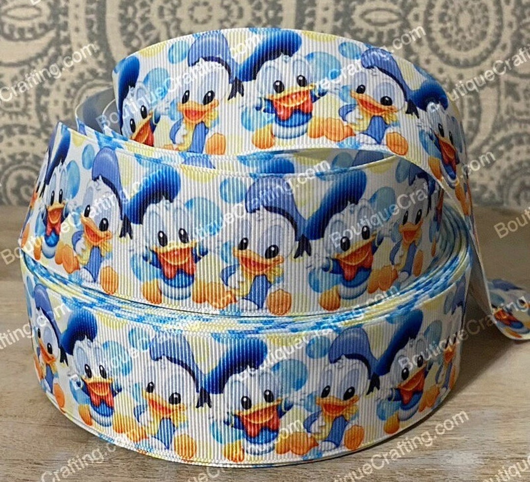 Disney Donald Duck Ribbon High Quality Grosgrain Ribbon by the Yard 1", 1.5" and 2" Wide Baby ...