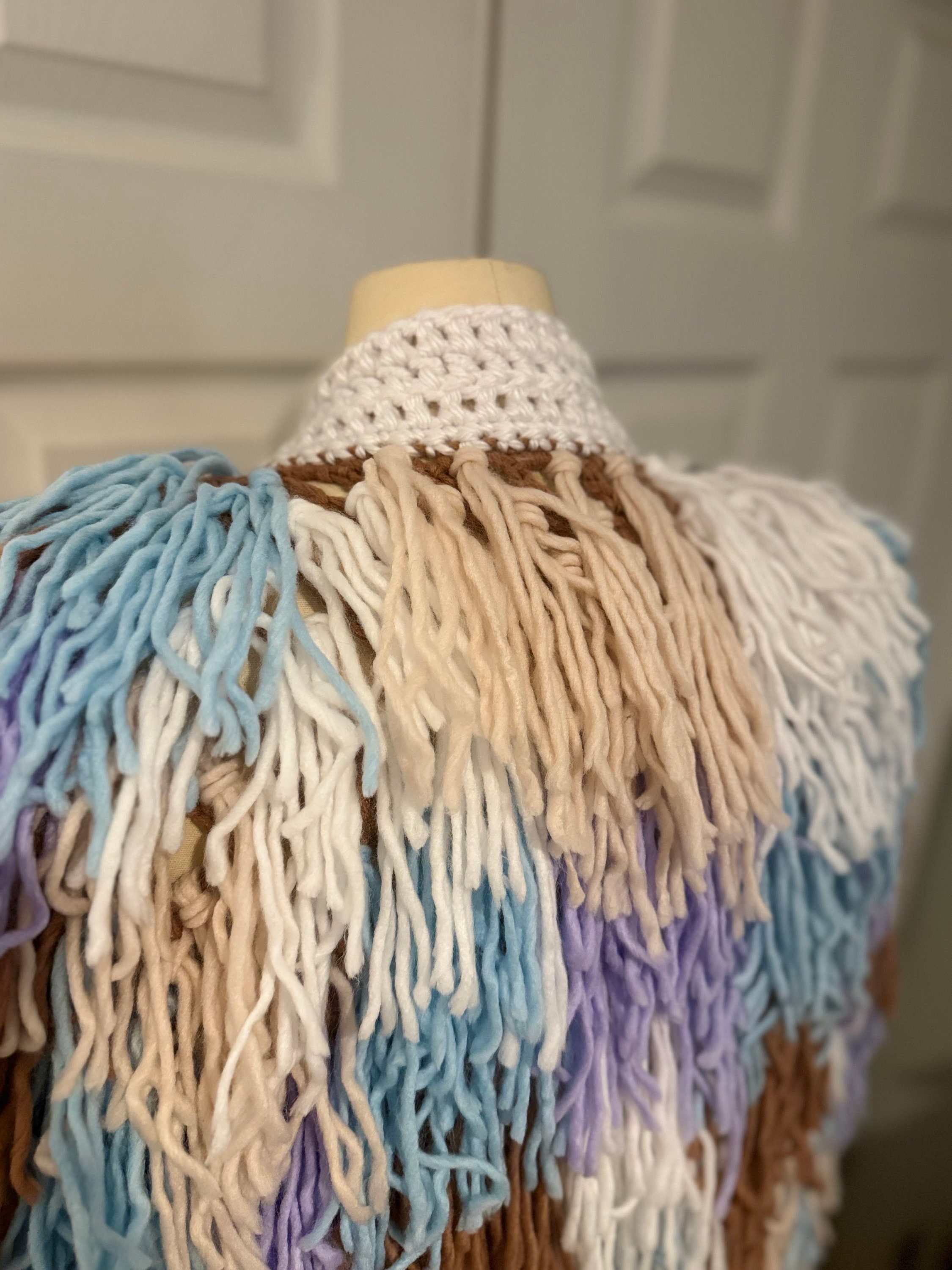 Handmade Crochet Fringe Jacket - Etsy