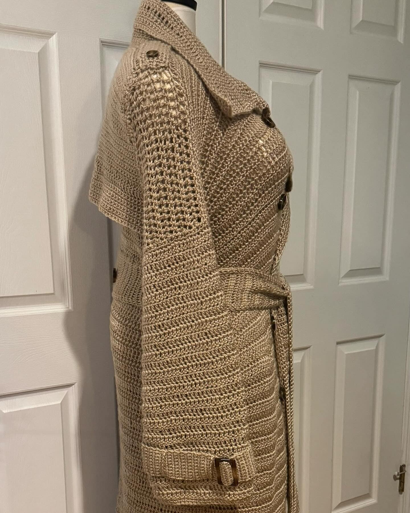 Handmade Crochet Trench Maxi Coat - Etsy