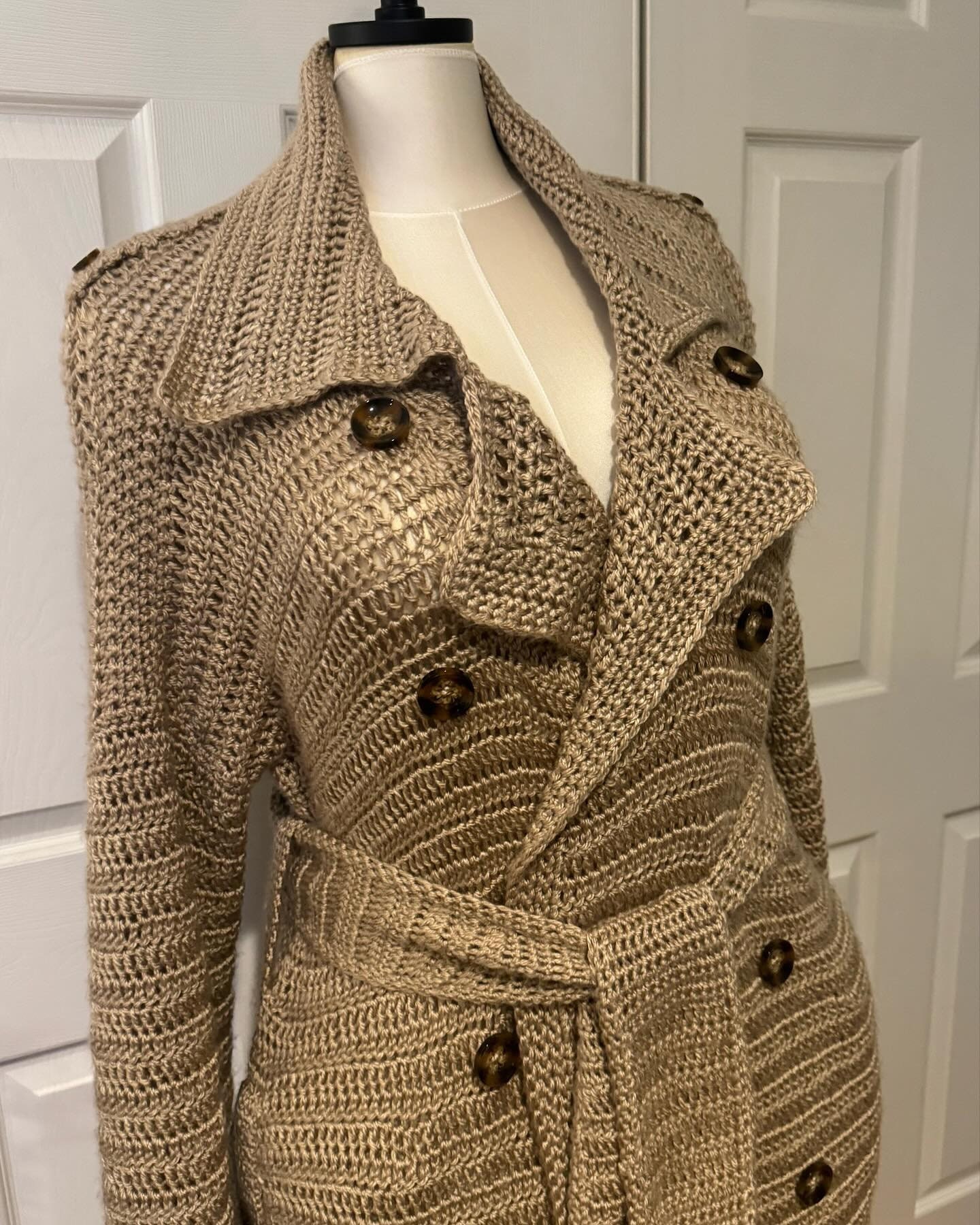 Handmade Crochet Trench Maxi Coat - Etsy