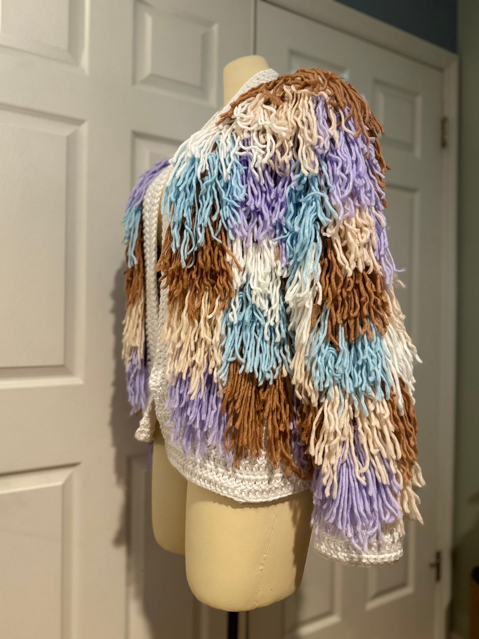Handmade Crochet Fringe Jacket - Etsy
