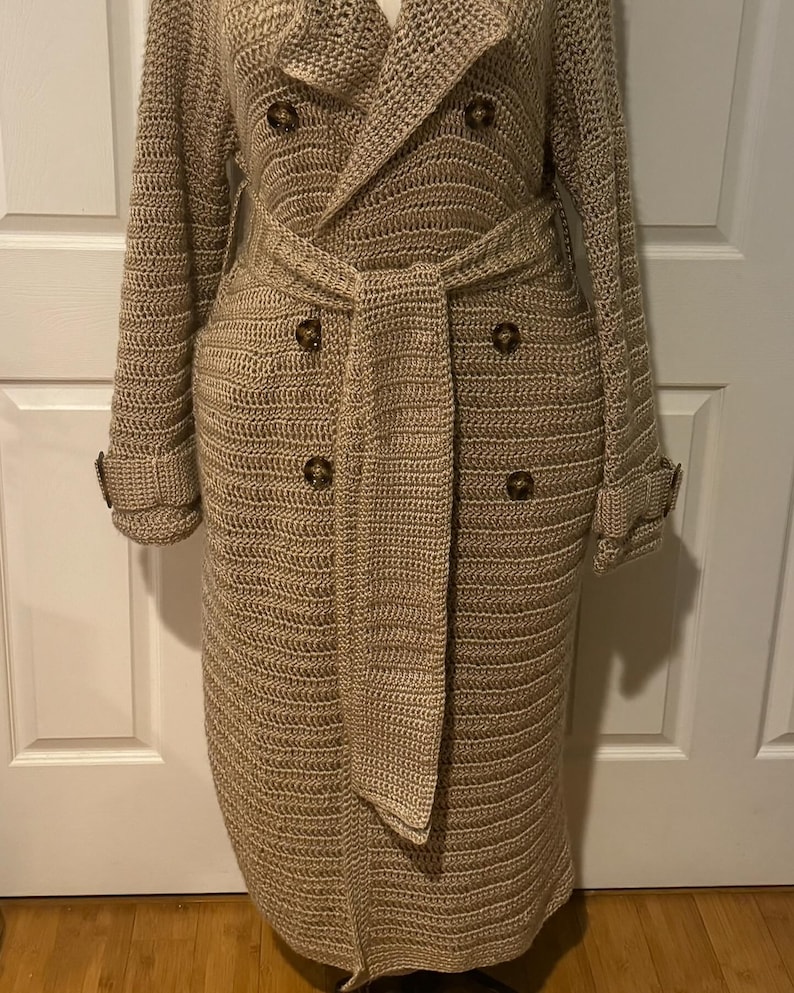 Handmade Crochet Trench Maxi Coat - Etsy