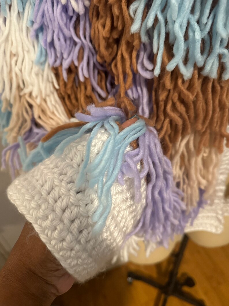 Handmade Crochet Fringe Jacket - Etsy