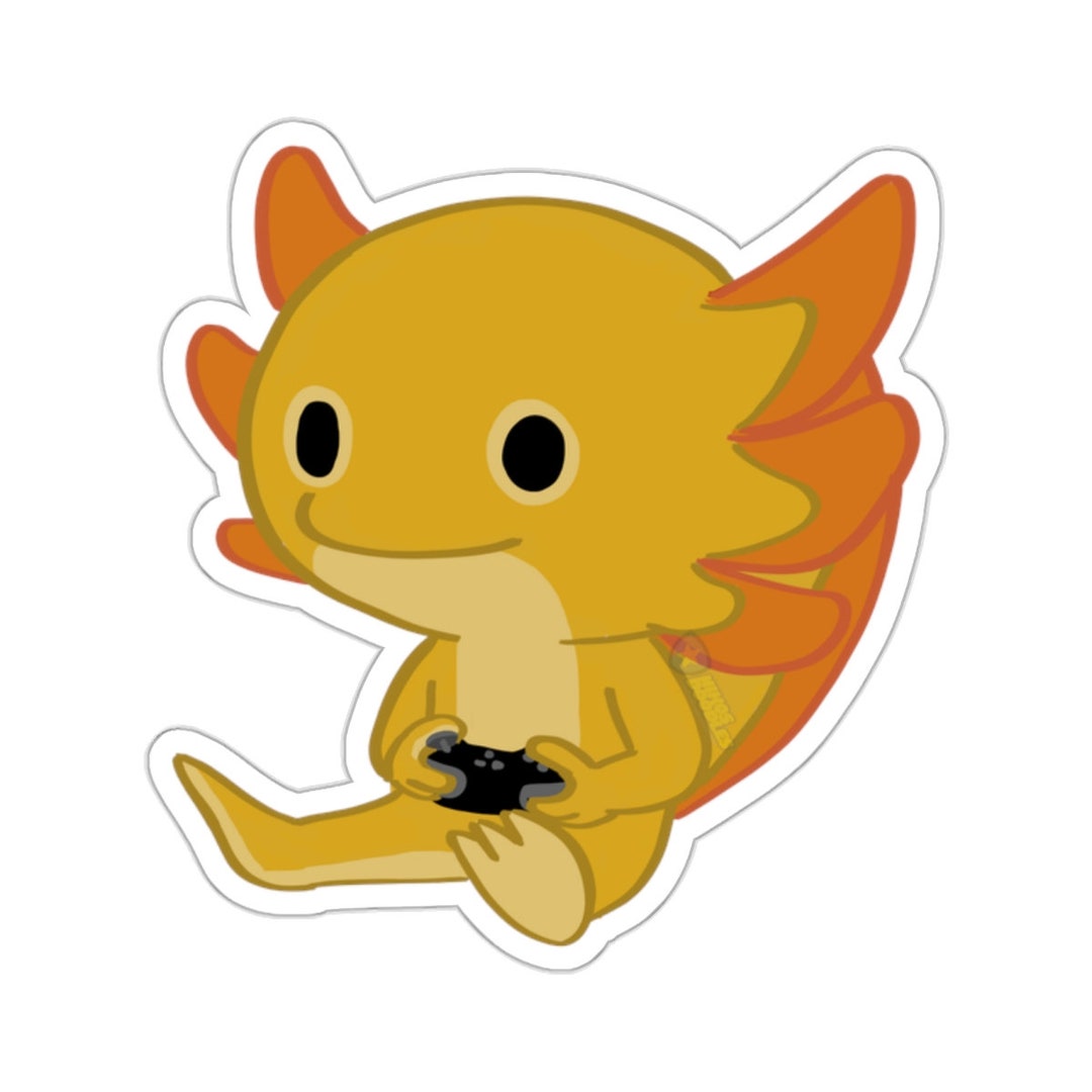 Gaming Axolotl Sticker - Etsy