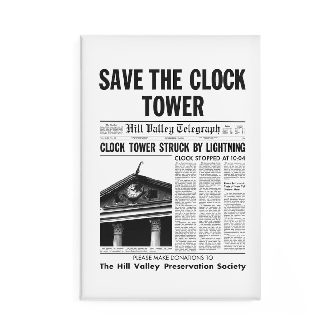 Back to the Future (2021 London - Save the Clock Tower Flyer) [fridge ...
