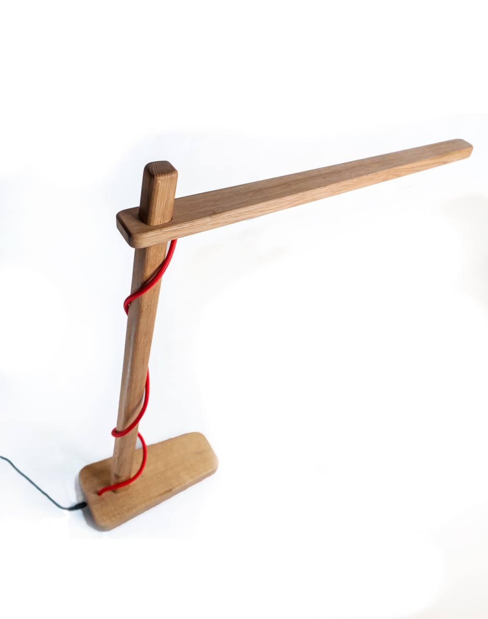 Wooden Oak Table Lamp With Adjustable Height and Brightness - Etsy