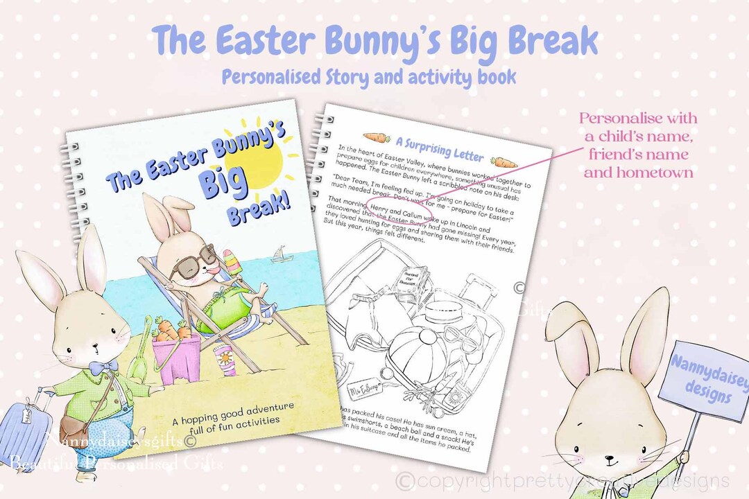 The Easter Bunny's Big Break * Personalised Childs Story and Activity ...