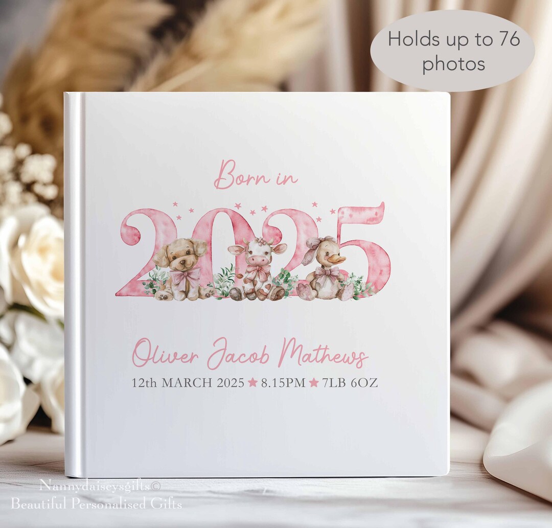 Baby Photo Album First Years Born in 2025 baby Boy Baby Girl ...