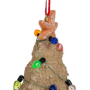 Sand Beach Christmas Tree With Lights Tropical Florida Ornament - Etsy