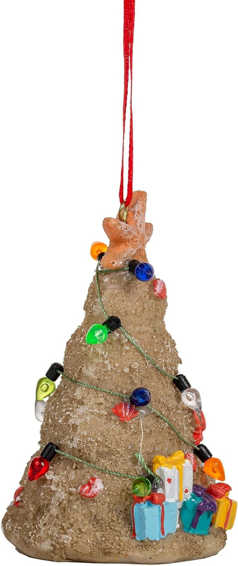 Sand Beach Christmas Tree With Lights Tropical Florida Ornament - Etsy