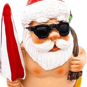 Beach Bum Santa Christmas Tree Coastal Nautical Ornament - Etsy