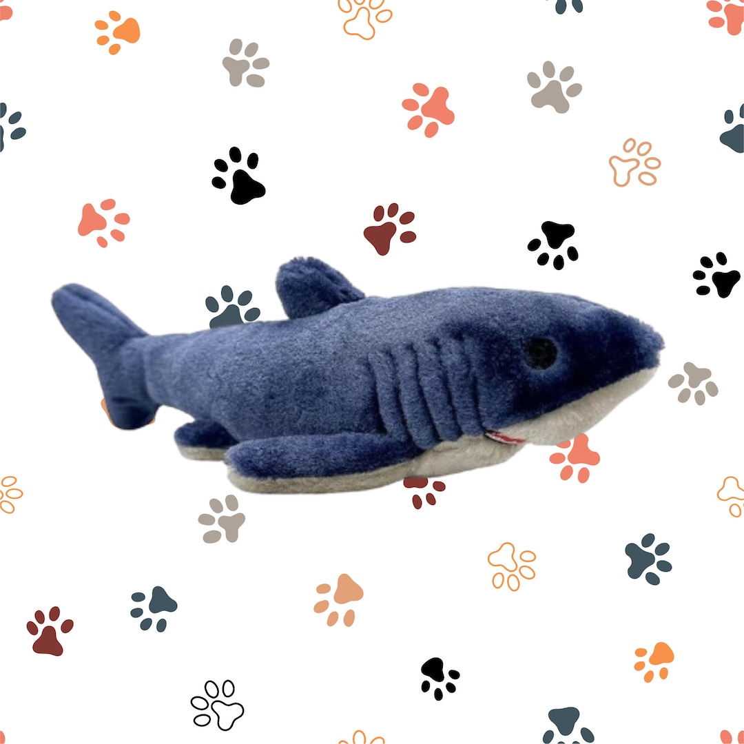 December Pets Shark Plush Tuff Dog Squeaker Toy for Large and Small ...