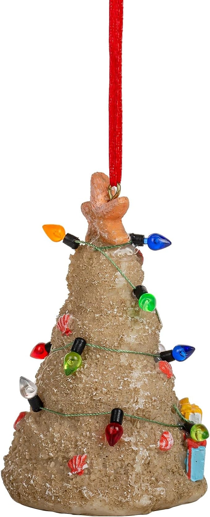 Sand Beach Christmas Tree With Lights Tropical Florida Ornament - Etsy