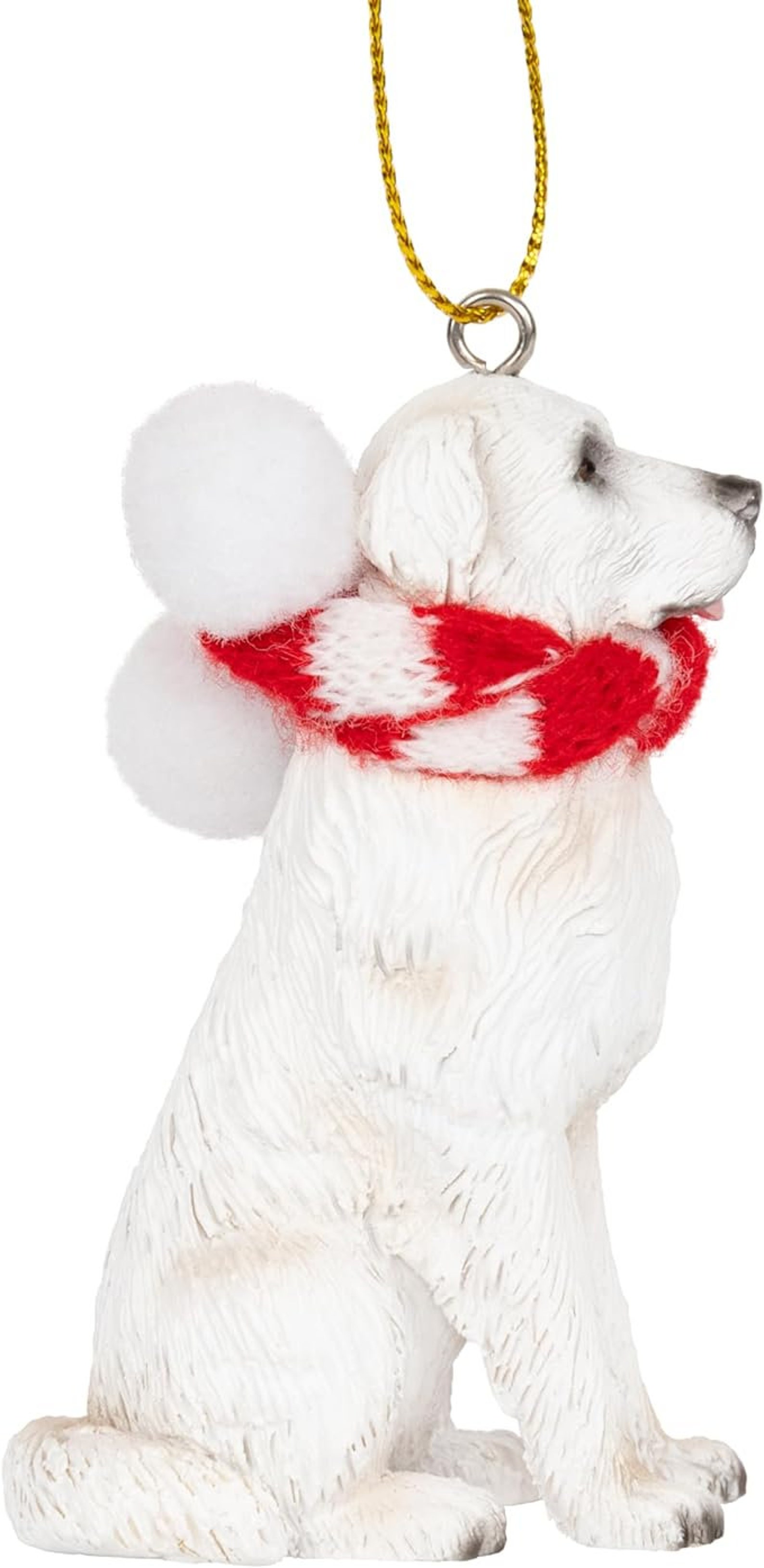 Great Pyrenees Dog Christmas Tree Ornament With Candy Cane Scarf - Etsy