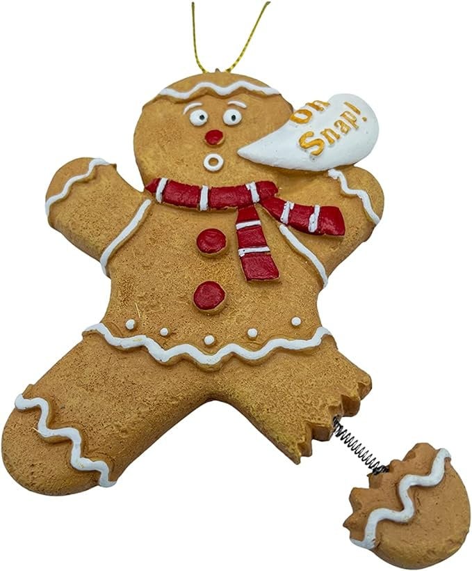 Gingerbread Man Cookie Oh Snap! Broken Leg Funny Christmas Tree ...
