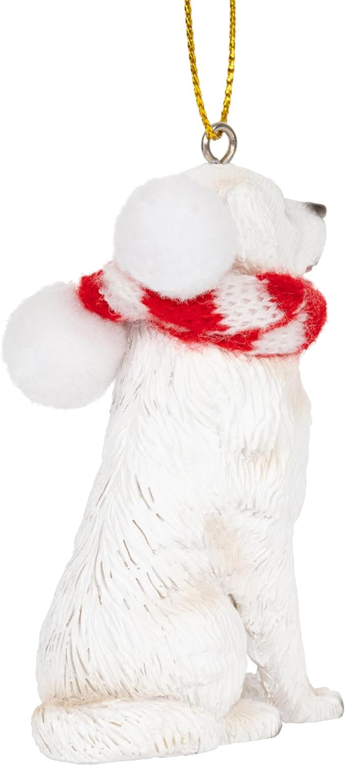 Great Pyrenees Dog Christmas Tree Ornament With Candy Cane Scarf - Etsy