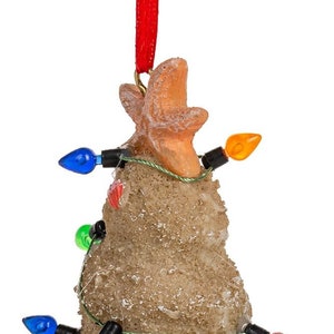 Sand Beach Christmas Tree With Lights Tropical Florida Ornament - Etsy