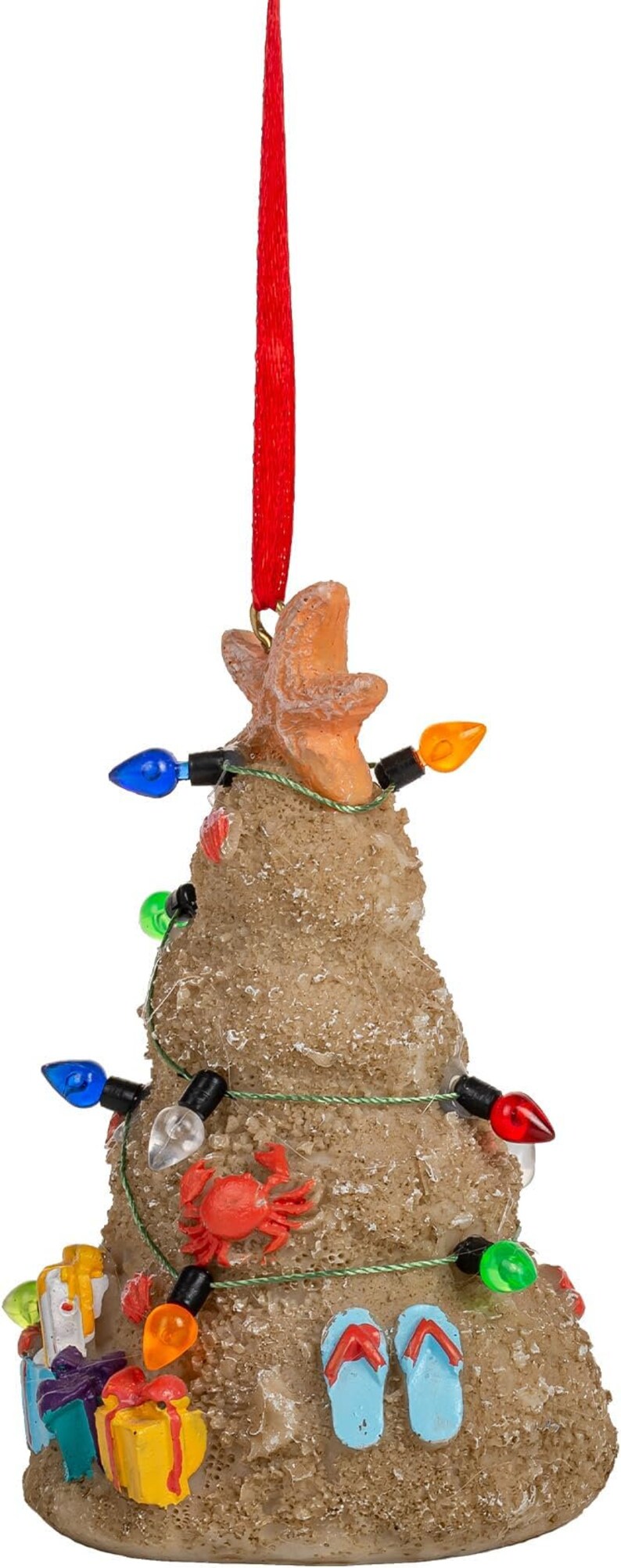 Sand Beach Christmas Tree With Lights Tropical Florida Ornament - Etsy