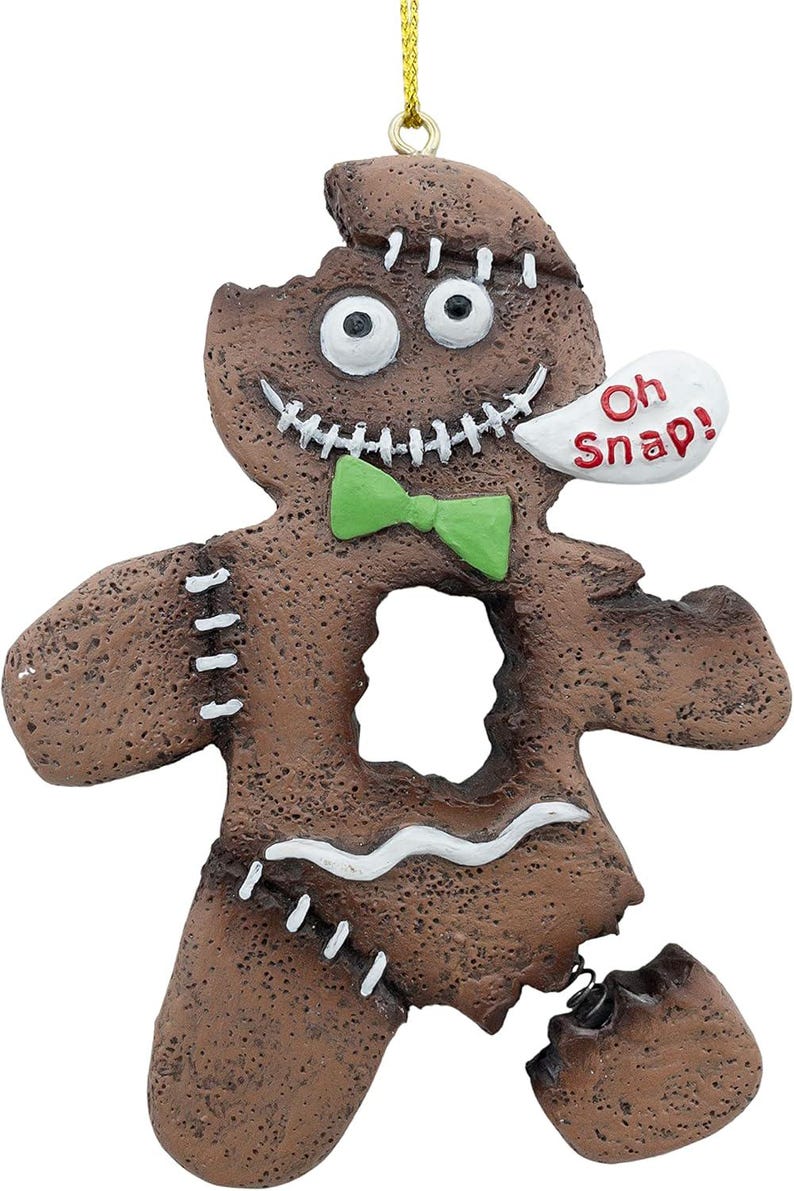 Gingerbread Man Zombie Monster Cookie Oh Snap! Broken Leg Ugly ...
