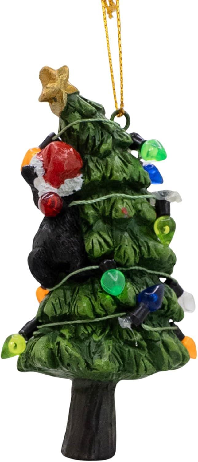 Black Cat Knocking Down Christmas Tree Funny Ornament - Etsy