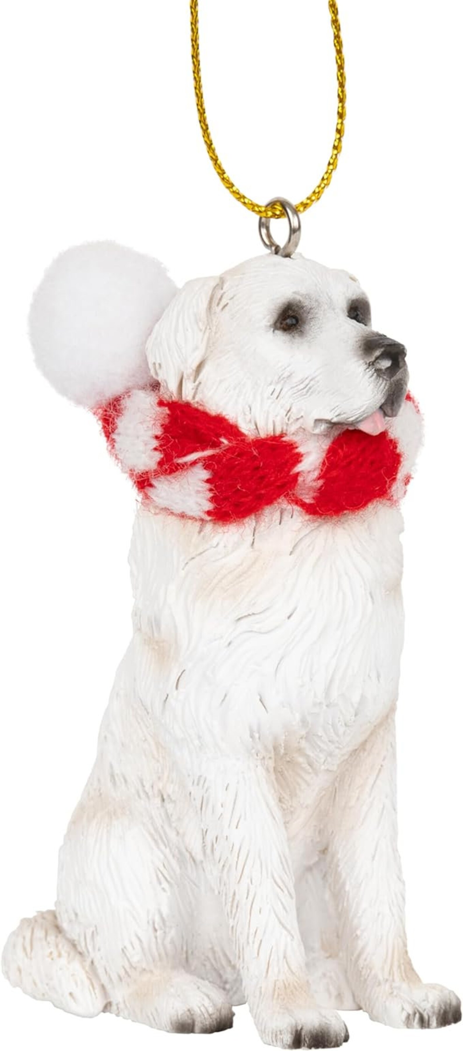 Great Pyrenees Dog Christmas Tree Ornament With Candy Cane Scarf - Etsy