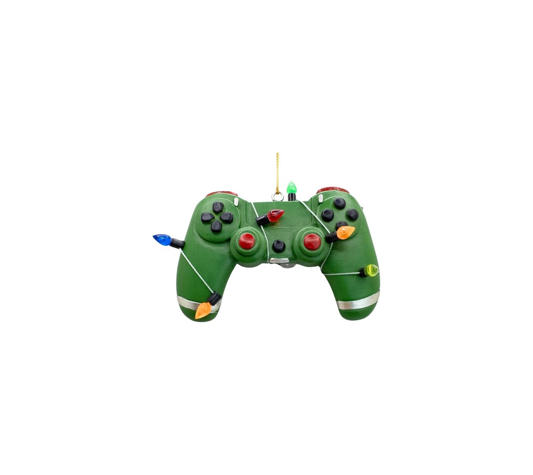 Video Game Controller Wrapped in Christmas Tree Lights Gamers Ornament ...
