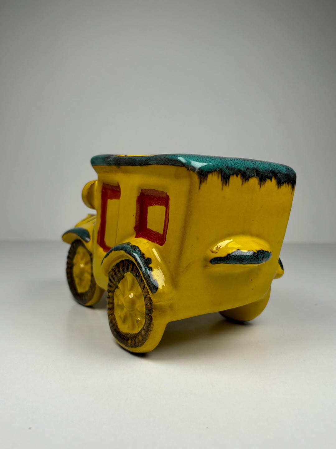 Hand-painted Mid-century Ceramic Car Bank — 1950s Japanese Jalopy Coin ...