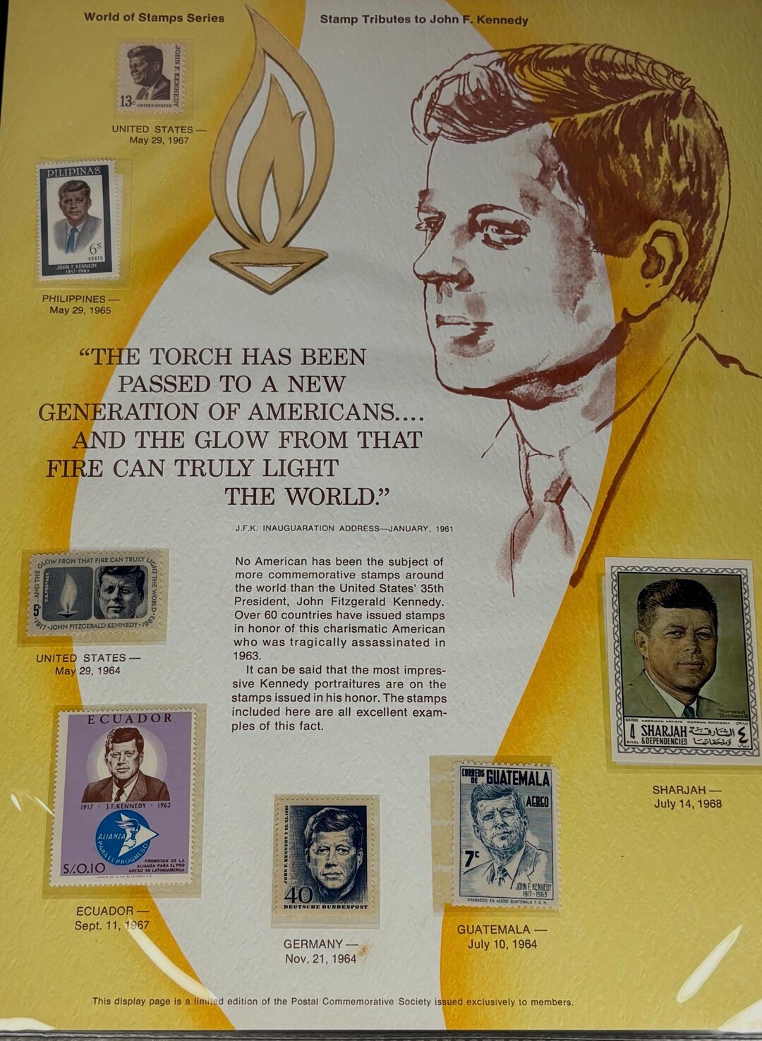 Vintage Postal Commemorative Society “world of Stamps” Archive Album ...