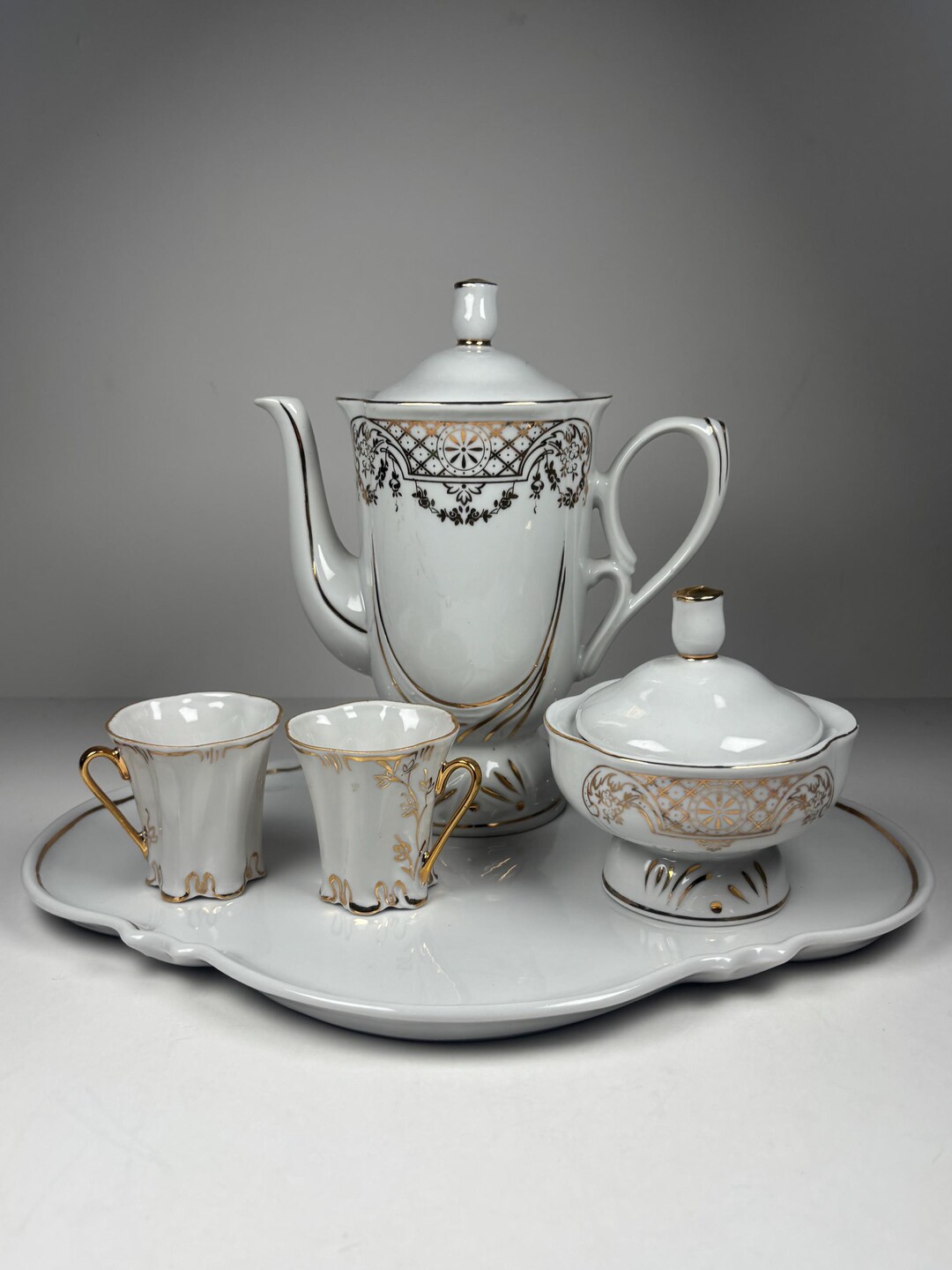 Servicio de té de porcelana rusa de estilo imperial • Decoración de ...