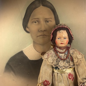 Early 1900s Antique Composition Doll • Estate Preserved • Multiple Hand ...