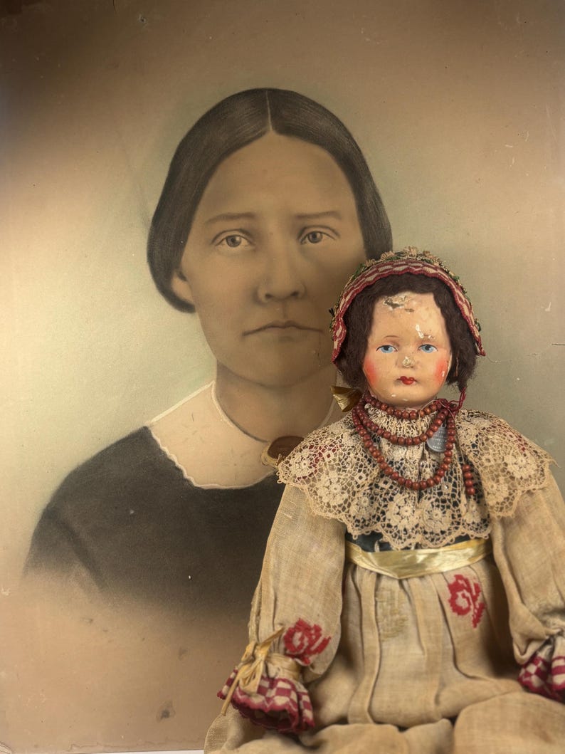 Early 1900s Antique Composition Doll • Estate Preserved • Multiple Hand ...