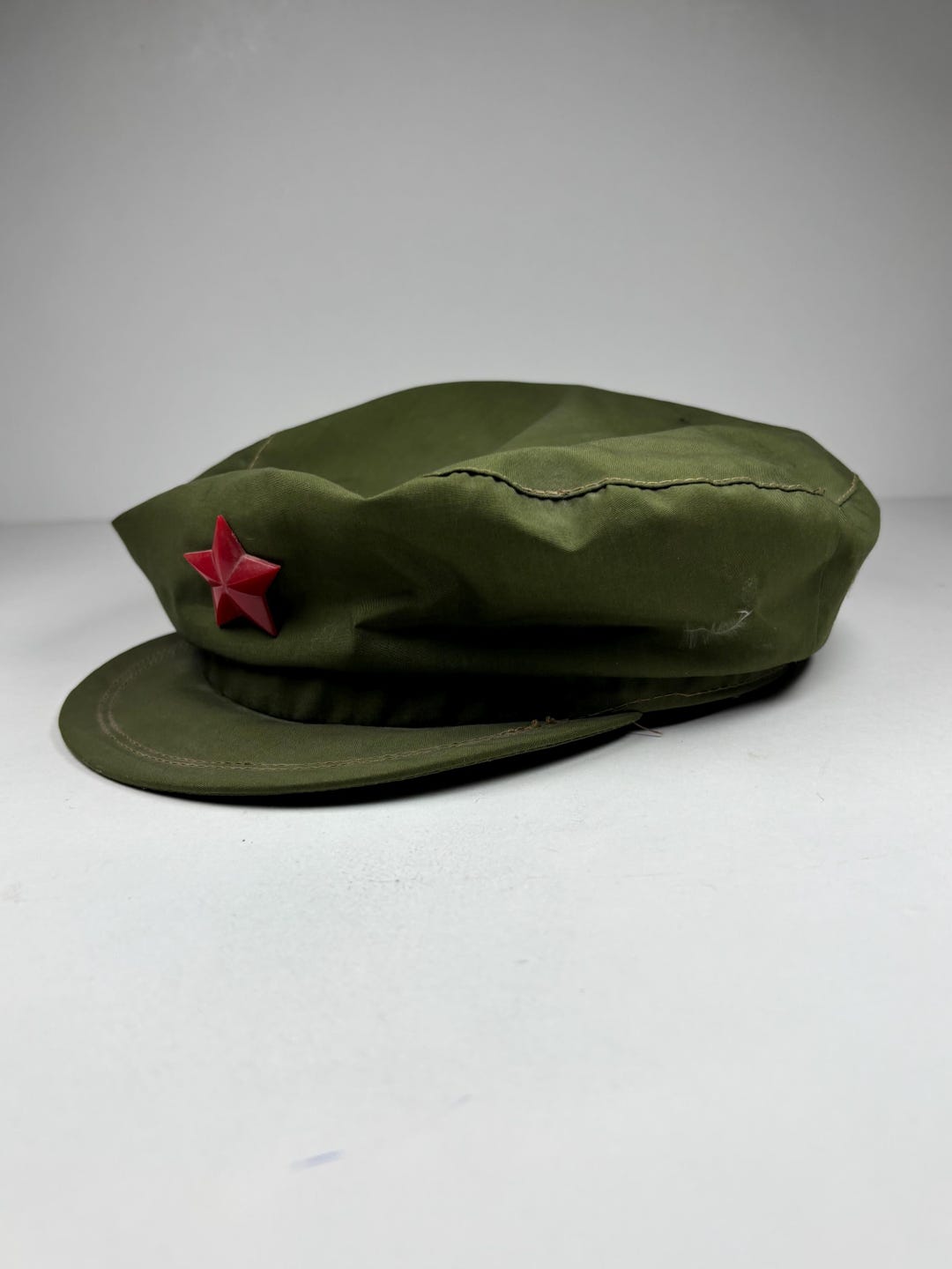 Vintage Chinese Military Style Cap With Red Star – Mid-20th Century ...
