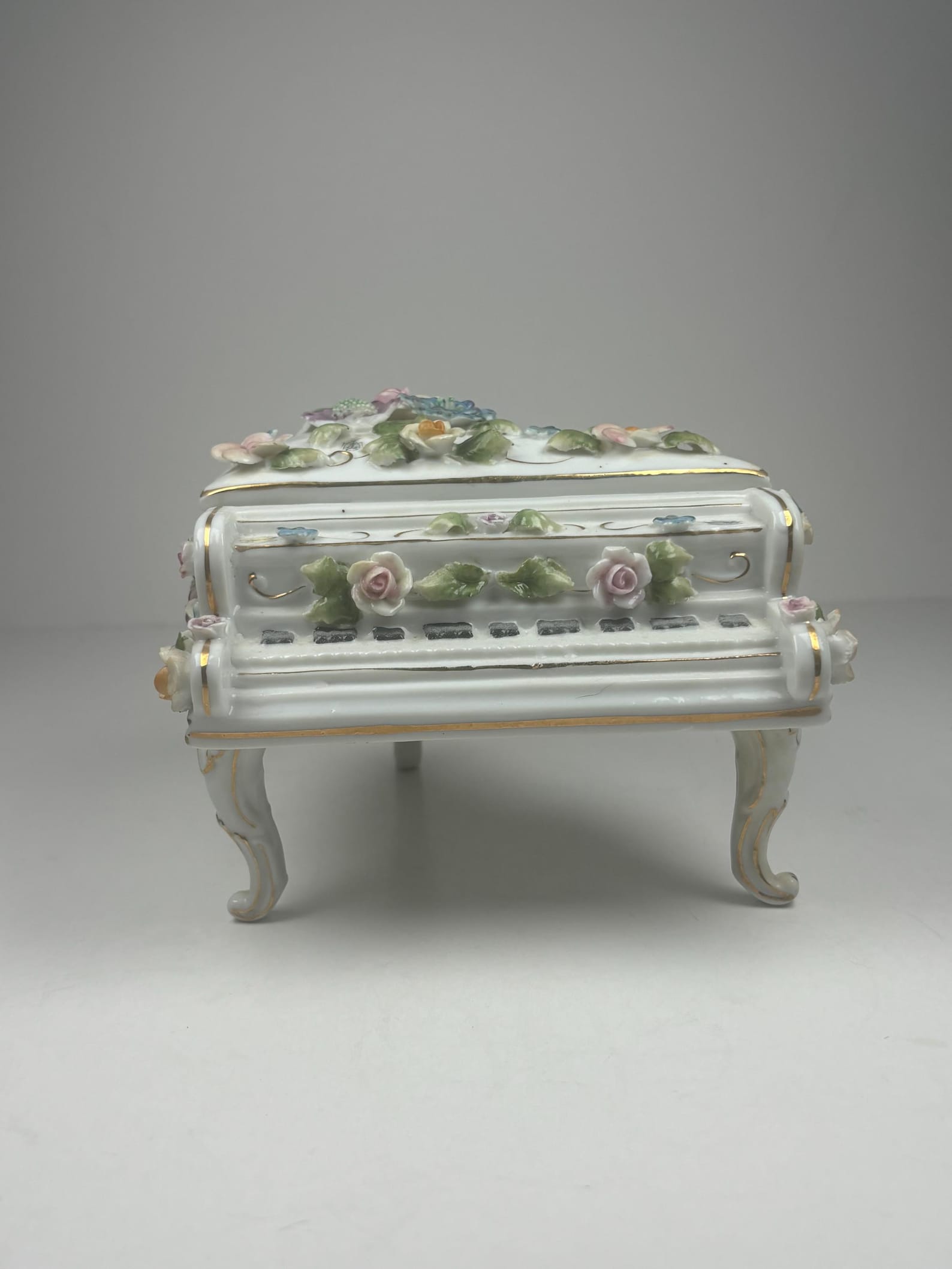 Vintage Italian Porcelain Grand Piano Trinket Box – Hand-applied ...