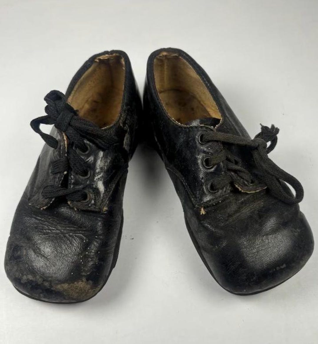 Antique 1900s Child’s Leather Shoes | Early 20th Century | Primitive ...