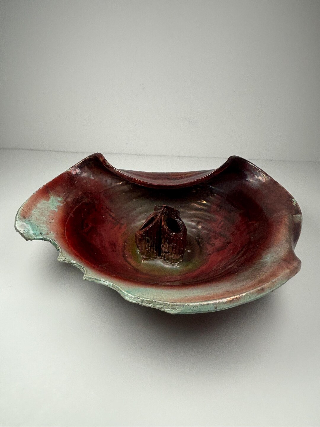 G. Schwartz Signed Studio Pottery Bowl – Raku-style Copper Red ...