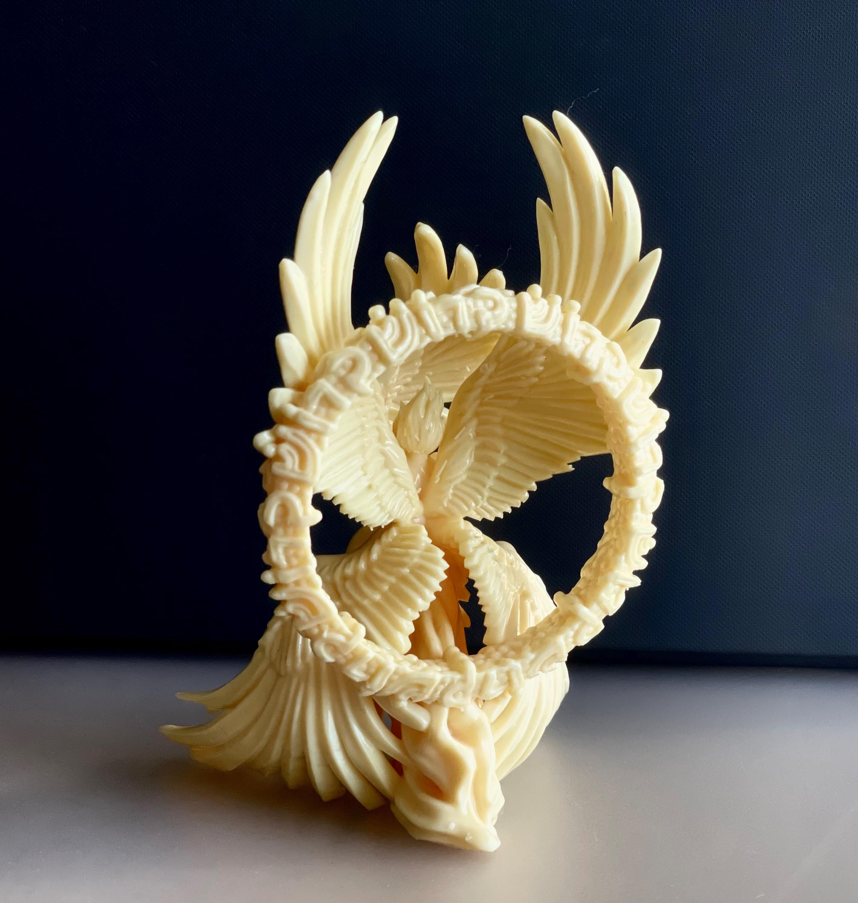 Seraphim Angel Figurine – Hand Painted 3D Printed Resin Statue With Six ...