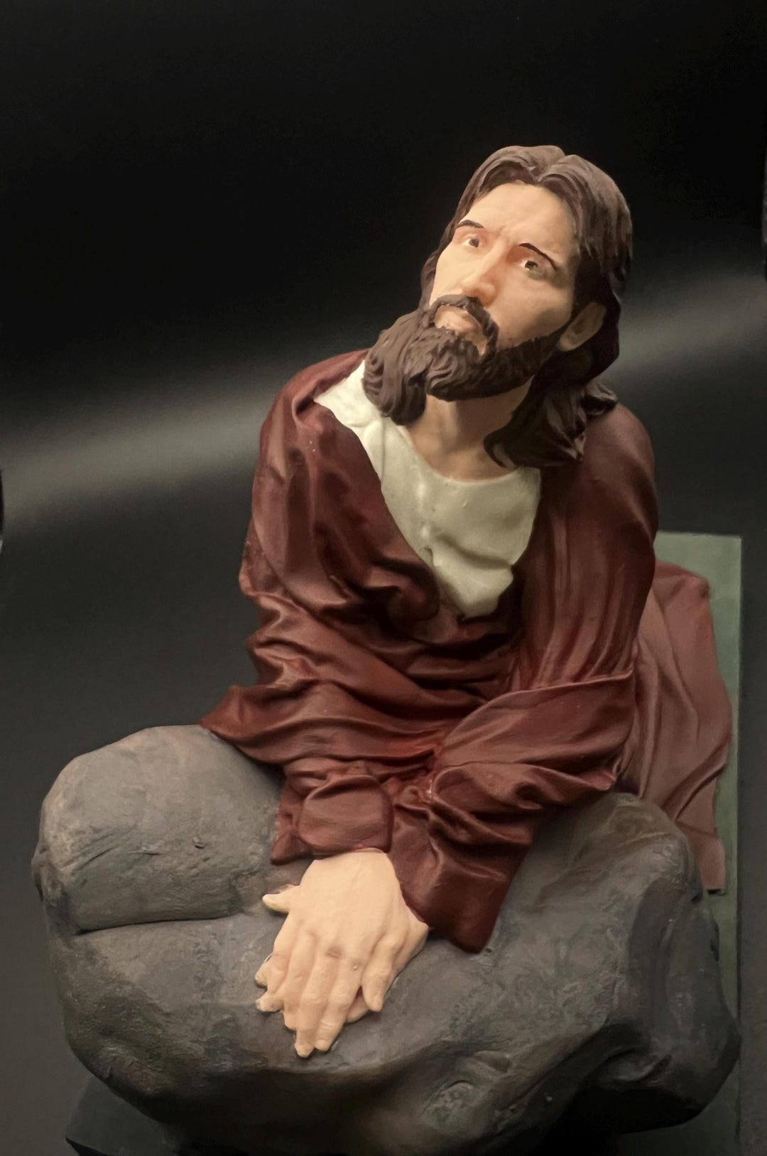 Jesus Praying in Gethsemane – Hand Painted 3D Printed Resin Statue ...