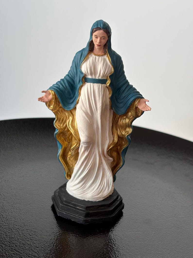 Handpainted, Handcrafted 3D Printed Virgin Mary Figurine - Etsy