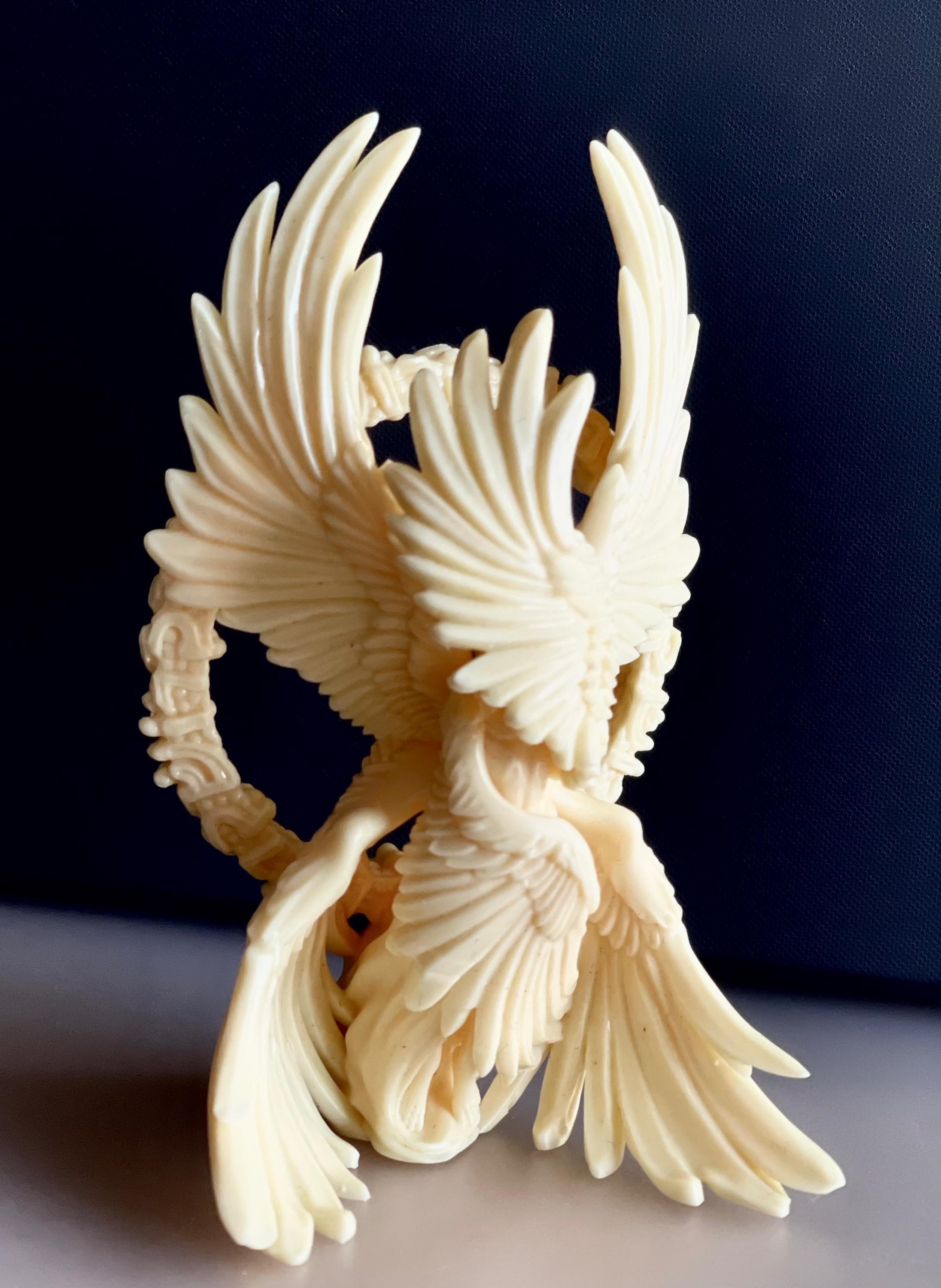 Seraphim Angel Figurine – Hand Painted 3D Printed Resin Statue With Six ...