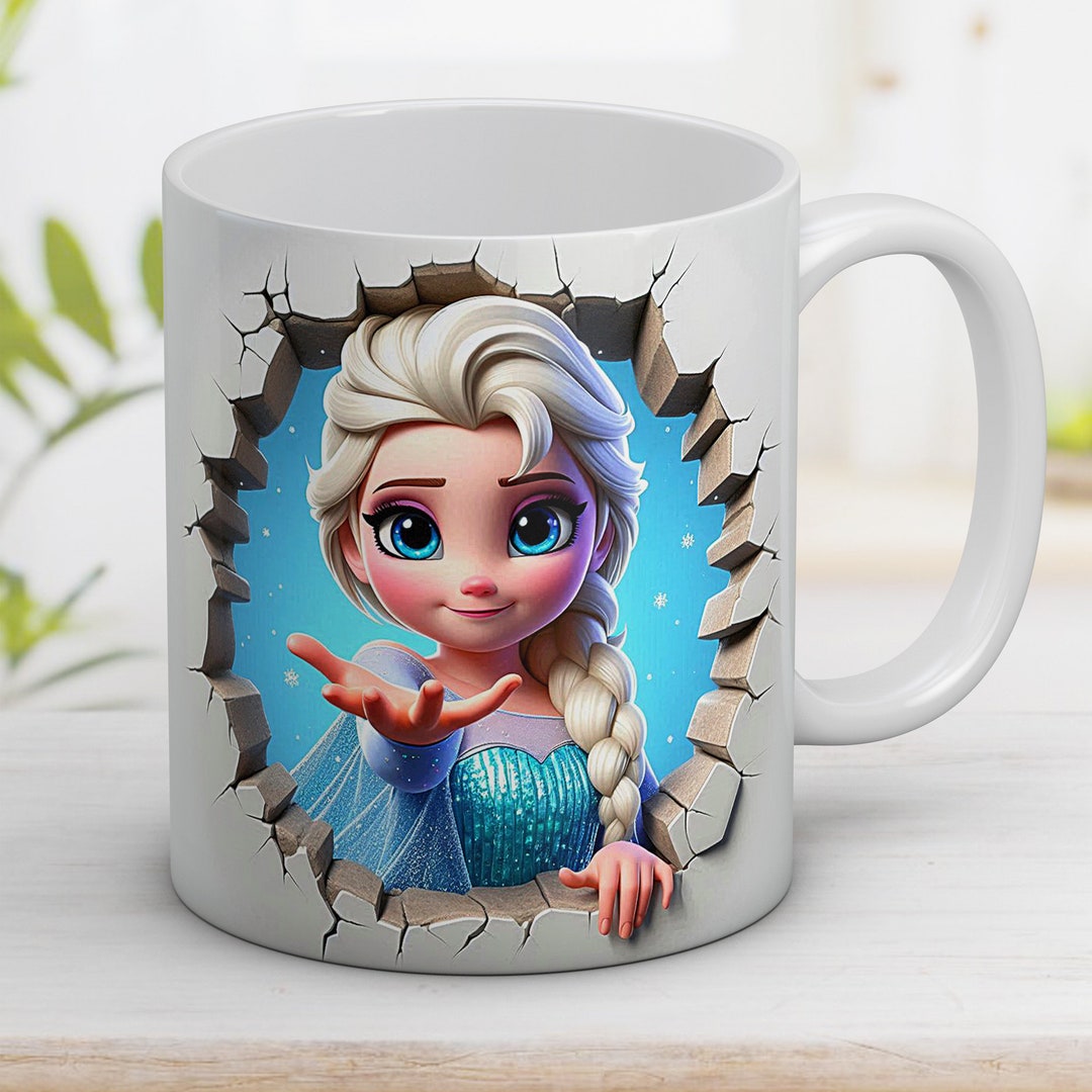 Baby Elsa Mug Wrap: 3D Cartoon Design (digital Download) - Etsy