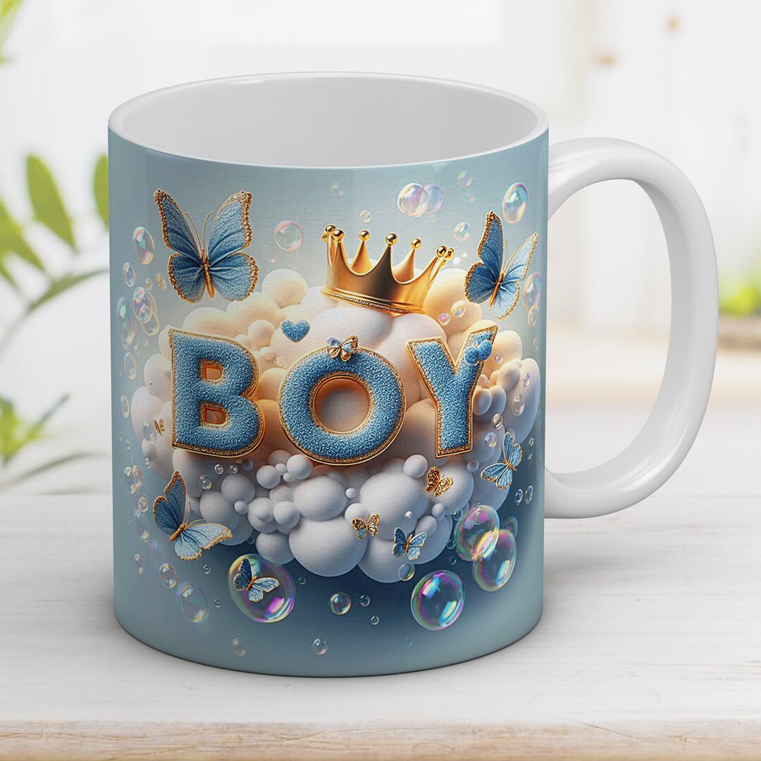Boy Baby Shower Mug Wrap: Sublimation Design (digital Download) - Etsy