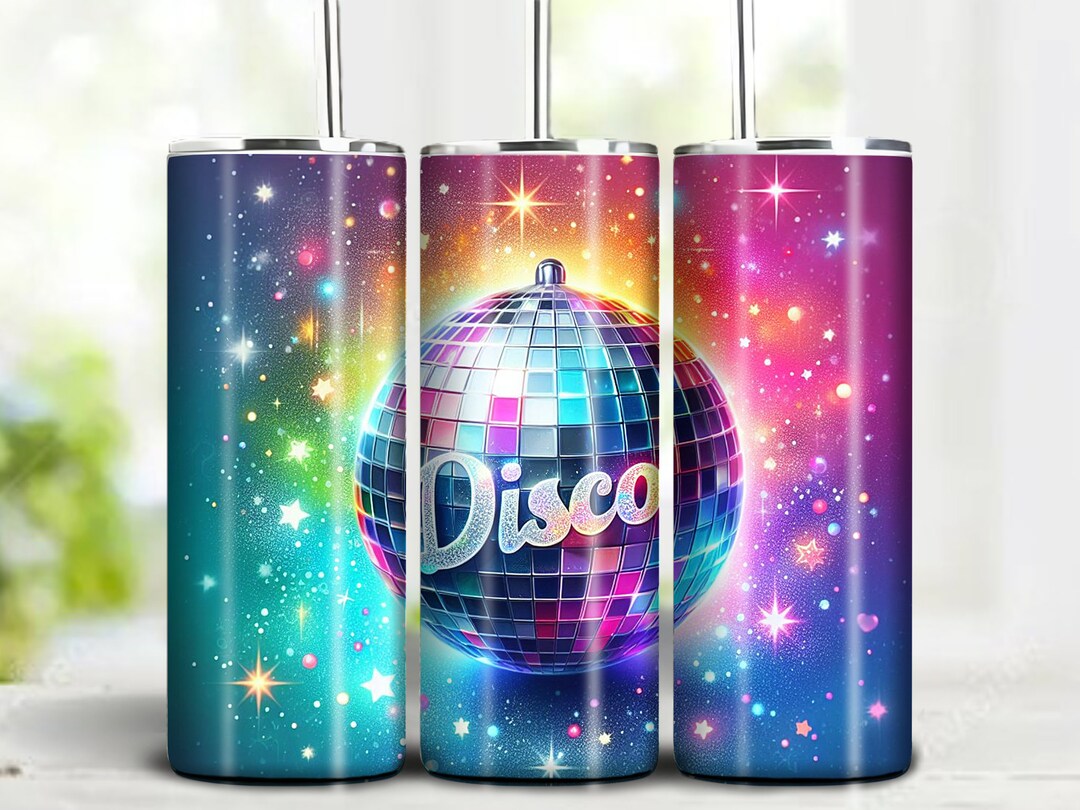 Shiny Disco Ball Tumbler Wrap Design 20oz Gift for Party and Discos Lovers Tumbler Design ...