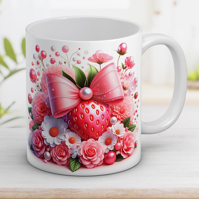 Strawberry Mugs - Etsy