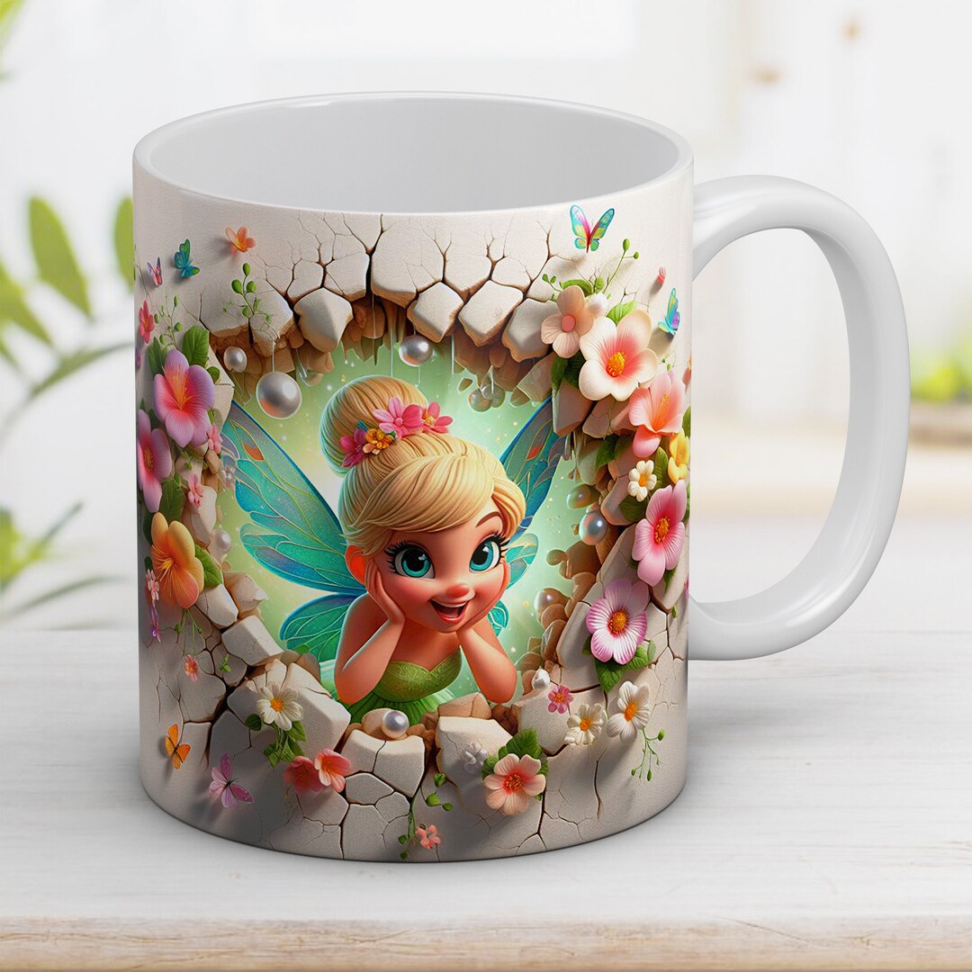 3D Fairy Mug Wrap, Floral Mug Design (digital Download) - Etsy