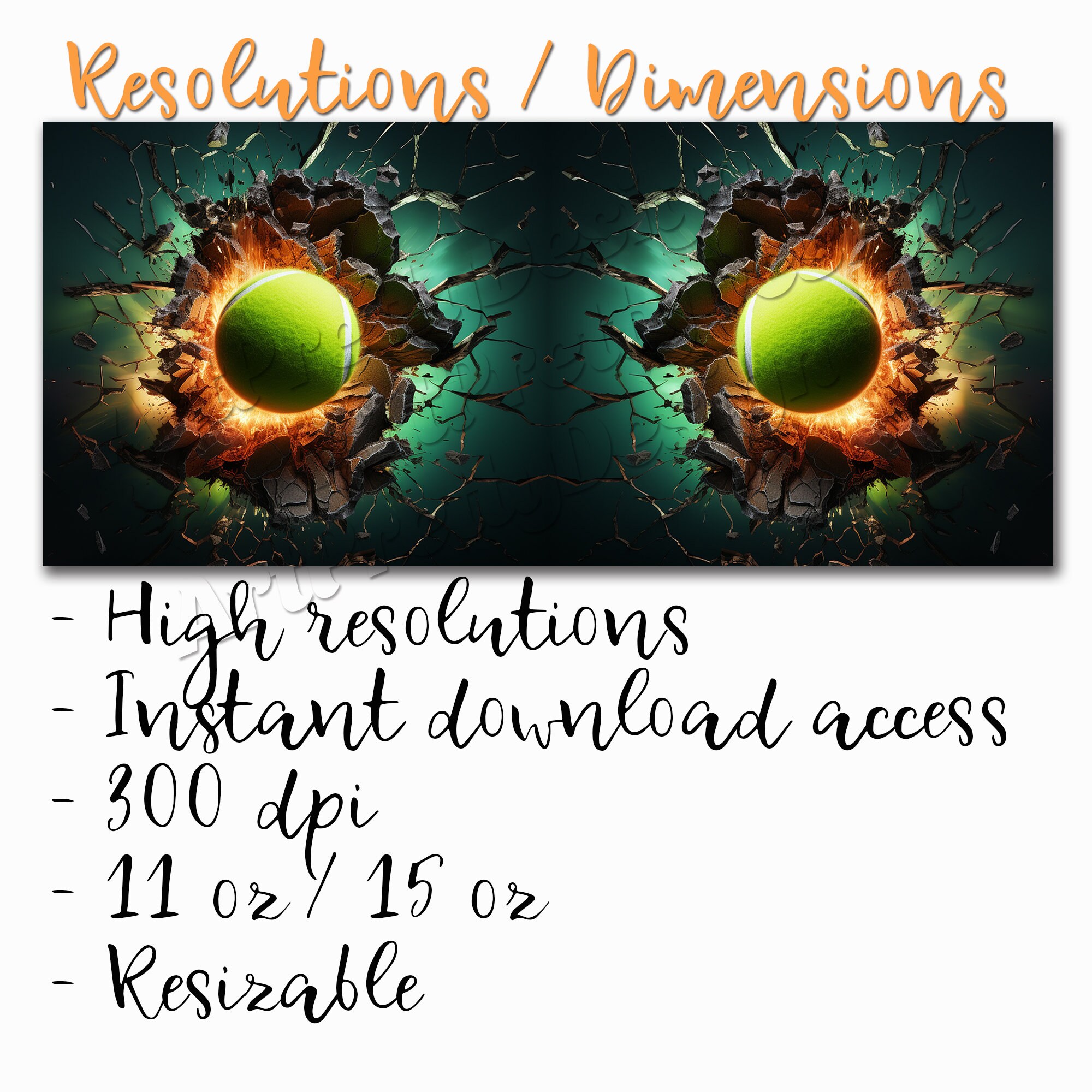 3D Tennis Ball Mug Wrap PNG, 3D Hole in a Wall, Gift for Him, Fan Gift ...