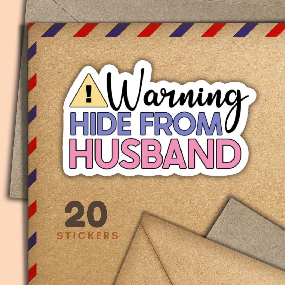 Hide From Husband Stickers, Set of 20 Happy Mail Sticker Flakes, Cute ...