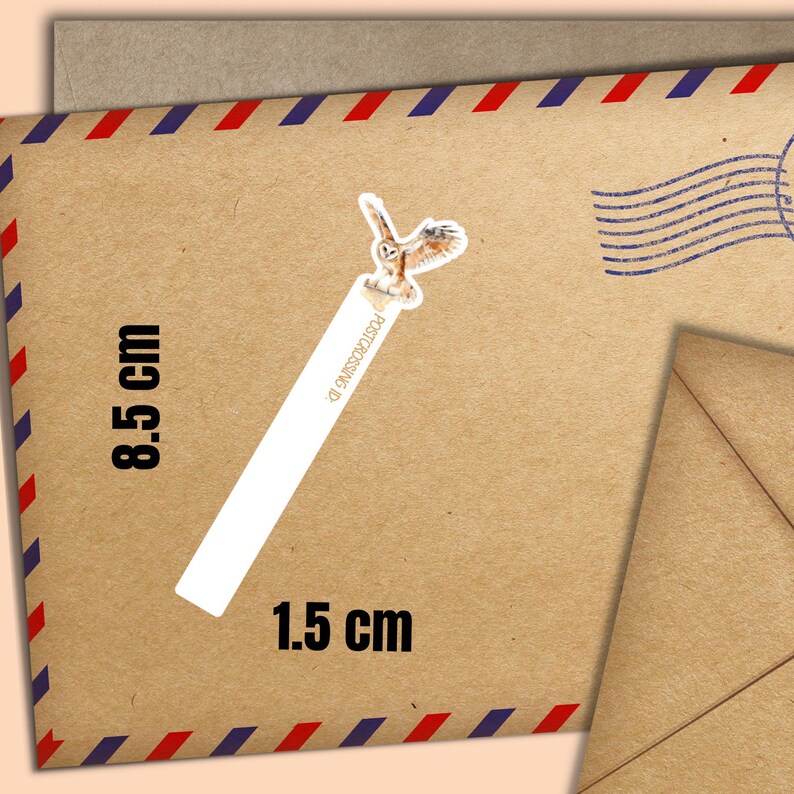 Uil Postcrossing ID-stickers set van 20, happy mail stickervlokken voor ...