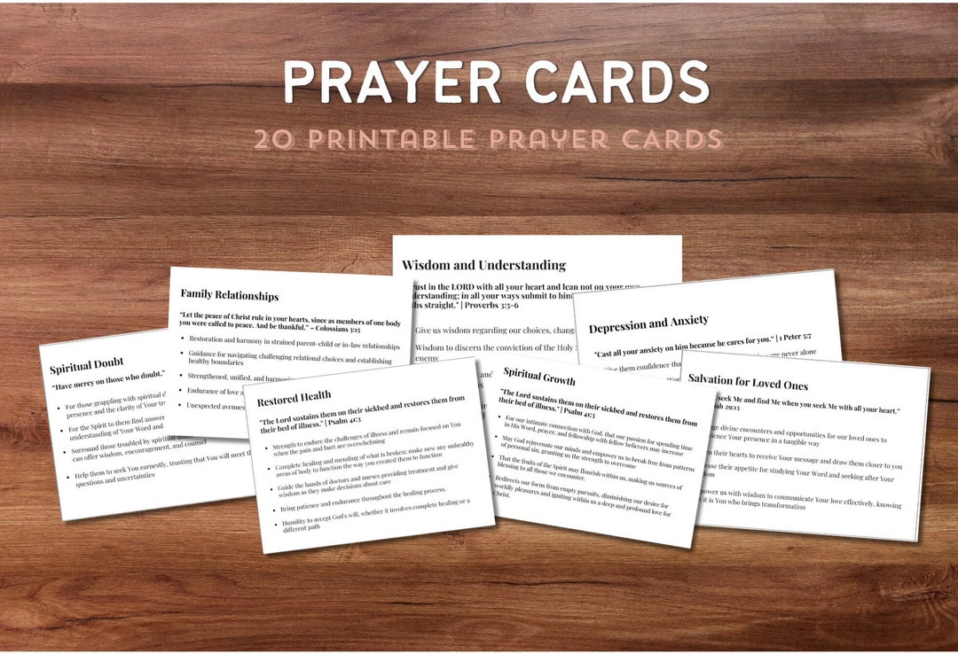 Prayer Cards, Kitchen Sink Prayers, Bible Verse Cards, Praying ...