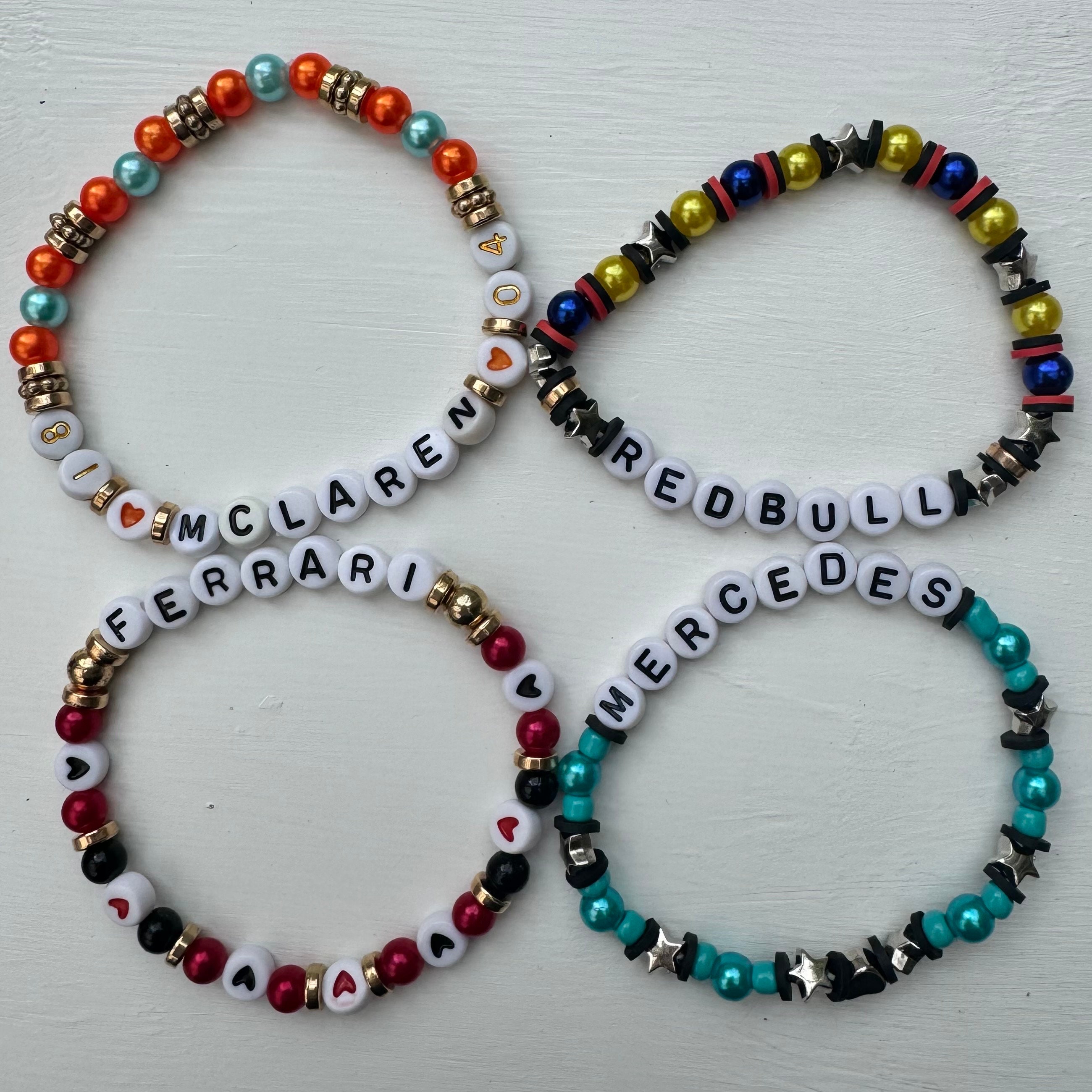 Formula One F1 Team Inspired Handmade Beaded Friendship Bracelets ...